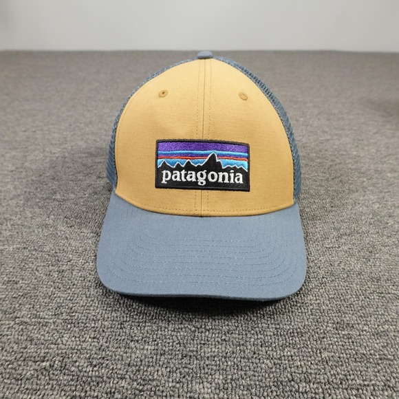 Patagonia | Accessories | Patagonia Hat Cap Snap Back Tan Blue Trucker ...